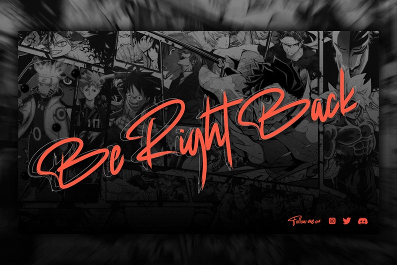 Anime Animated Stream Overlay Template | Twitch & Youtube Stream ...