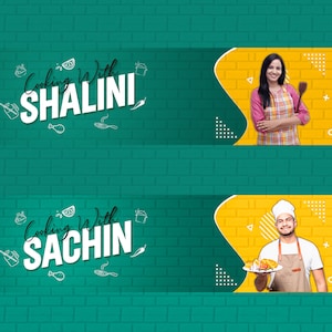 Cooking Youtube Channel Banner Template | Youtube Channel Art - Etsy