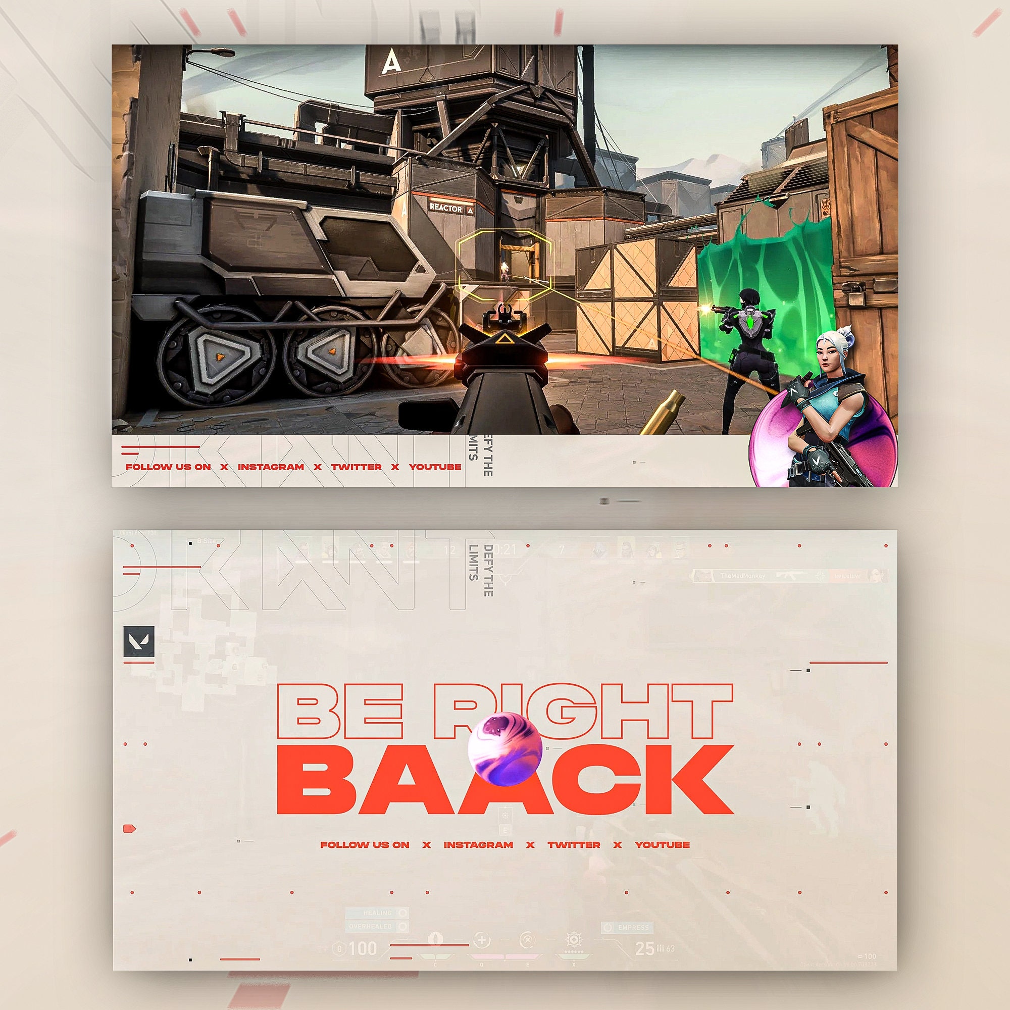 Valorant Animated Stream Overlay Template - Etsy