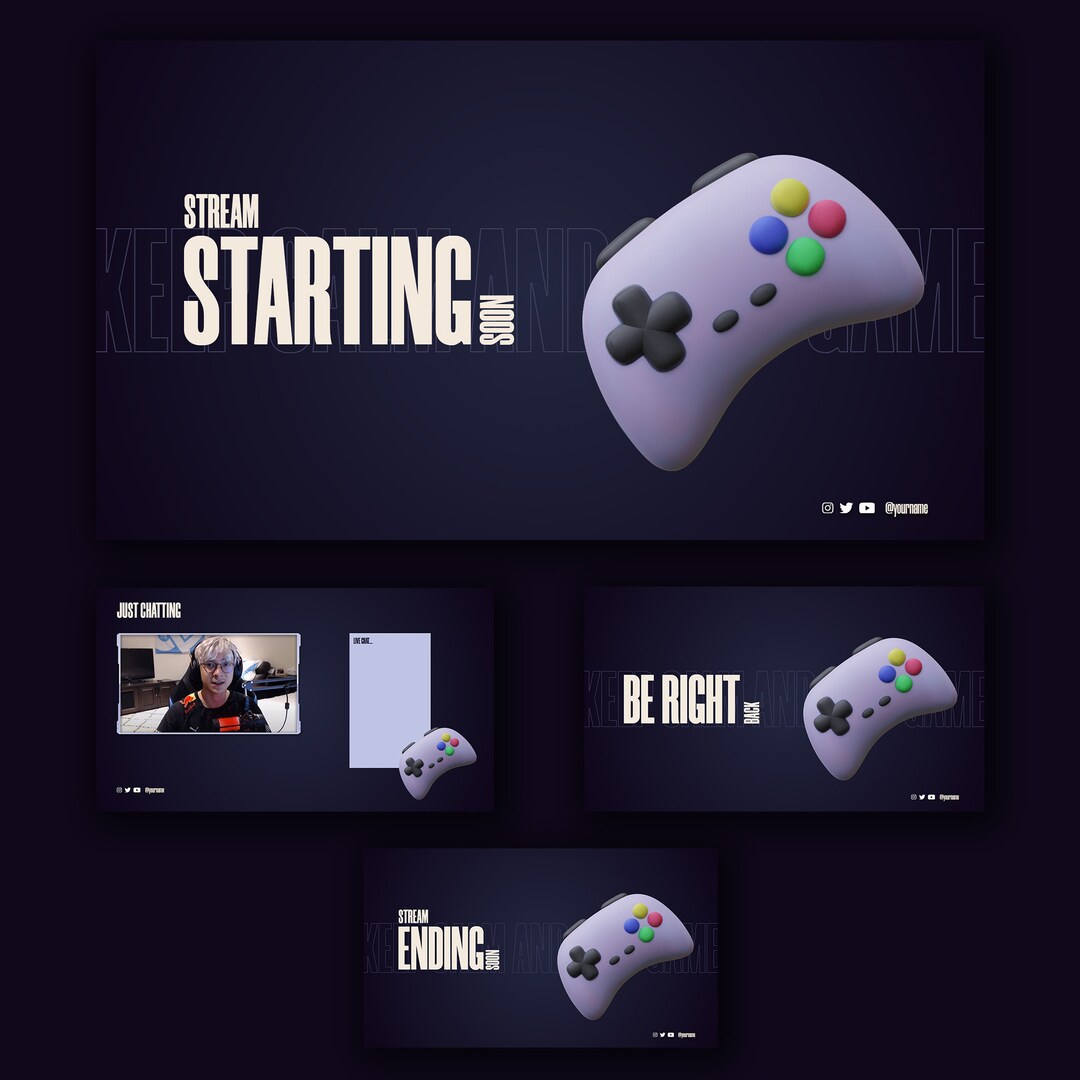 3D Gamepad Animated Stream Overlay Gamepad Overlay for - Etsy