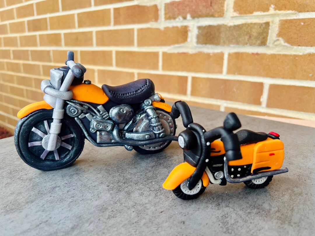 Motorcycle Fondant Figures Cake Toppers Fully Edible - Etsy