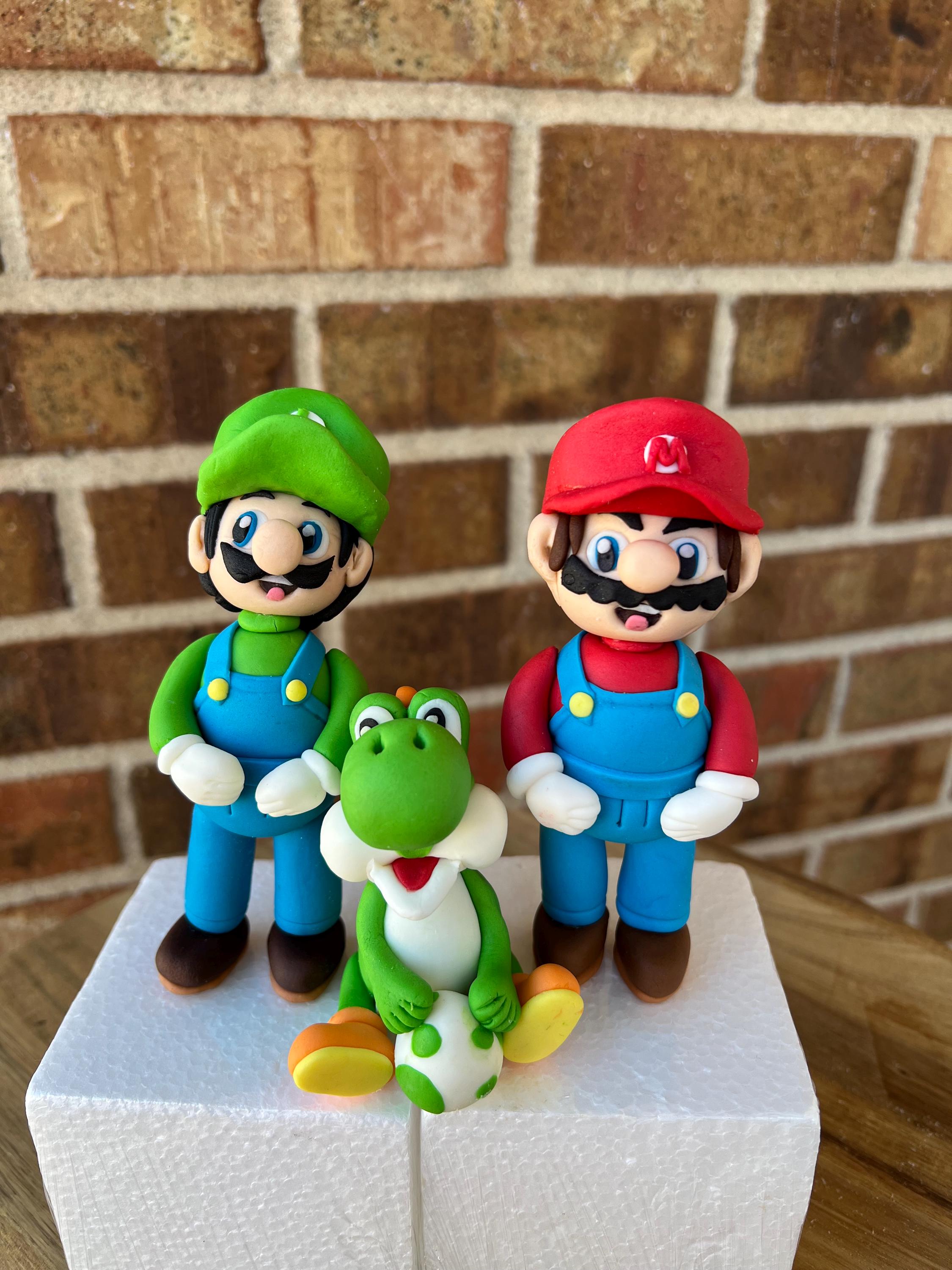 Super Mario Bros Edible Fondant Cake Toppers - Etsy