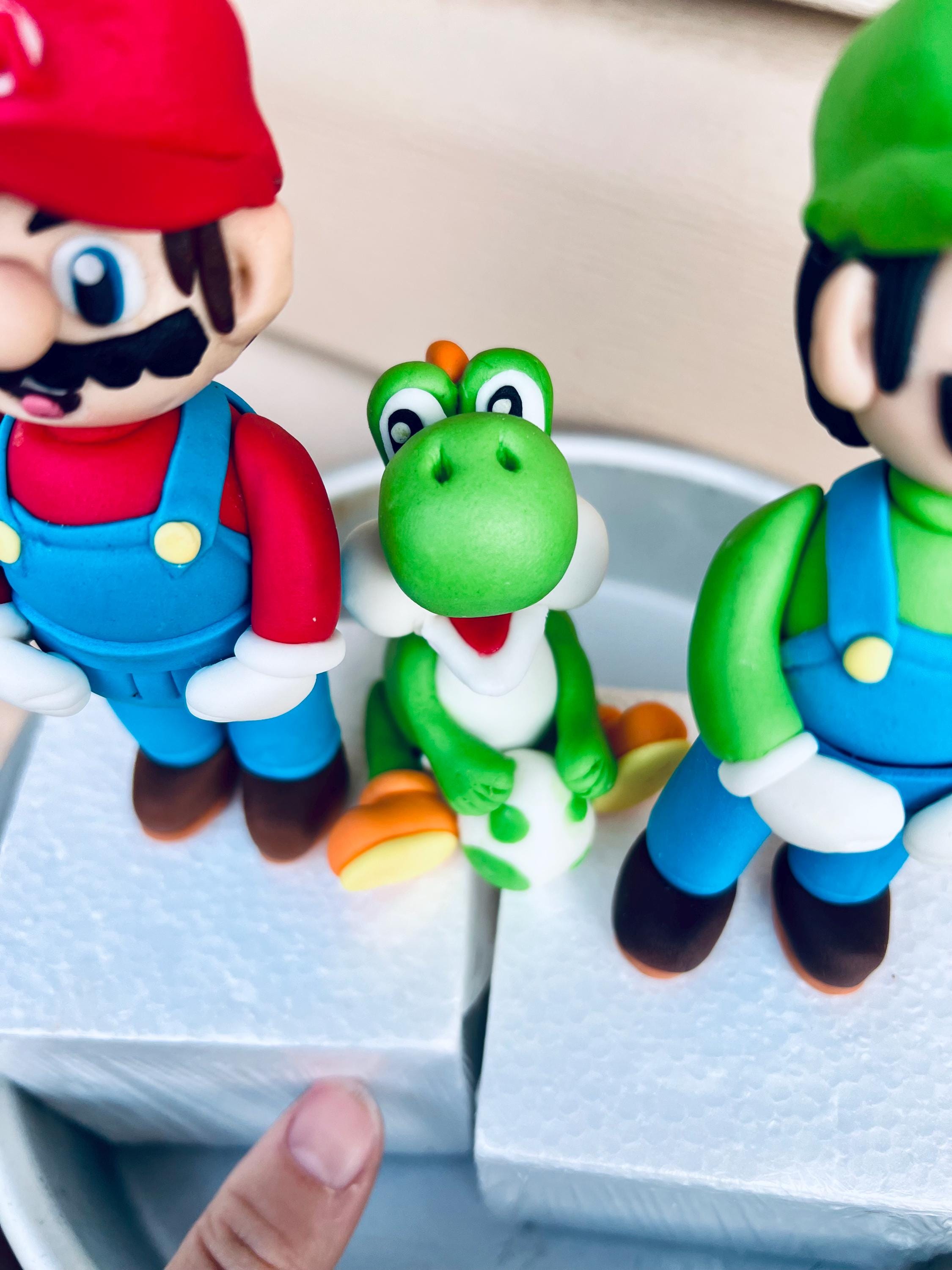 Super Mario Bros Edible Fondant Cake Toppers - Etsy