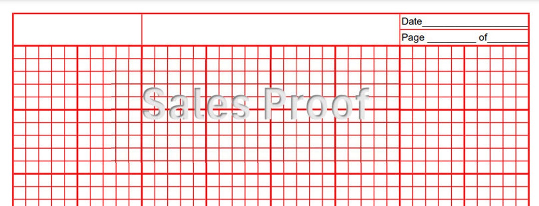 Red Grid Graph Printable Paper (5 Squares per Inch) - Etsy