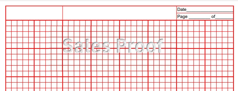 Red Grid Graph Printable Paper (5 Squares per Inch) - Etsy