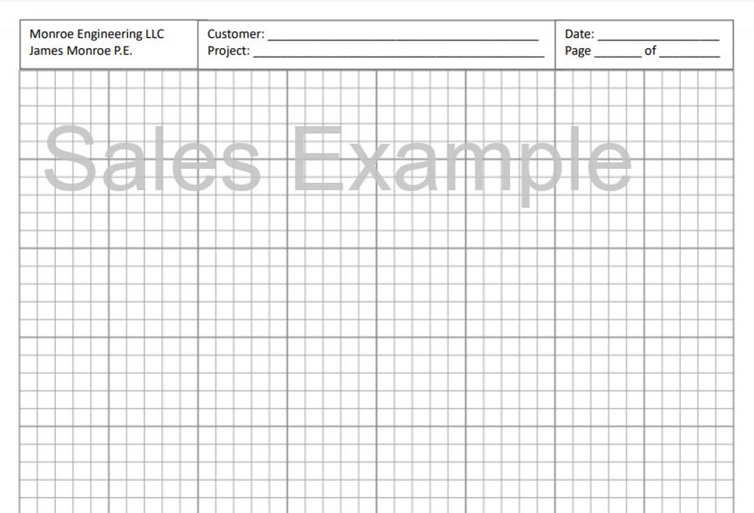 Customizable 8.5 X 11 Graph Paper Portrait - Etsy