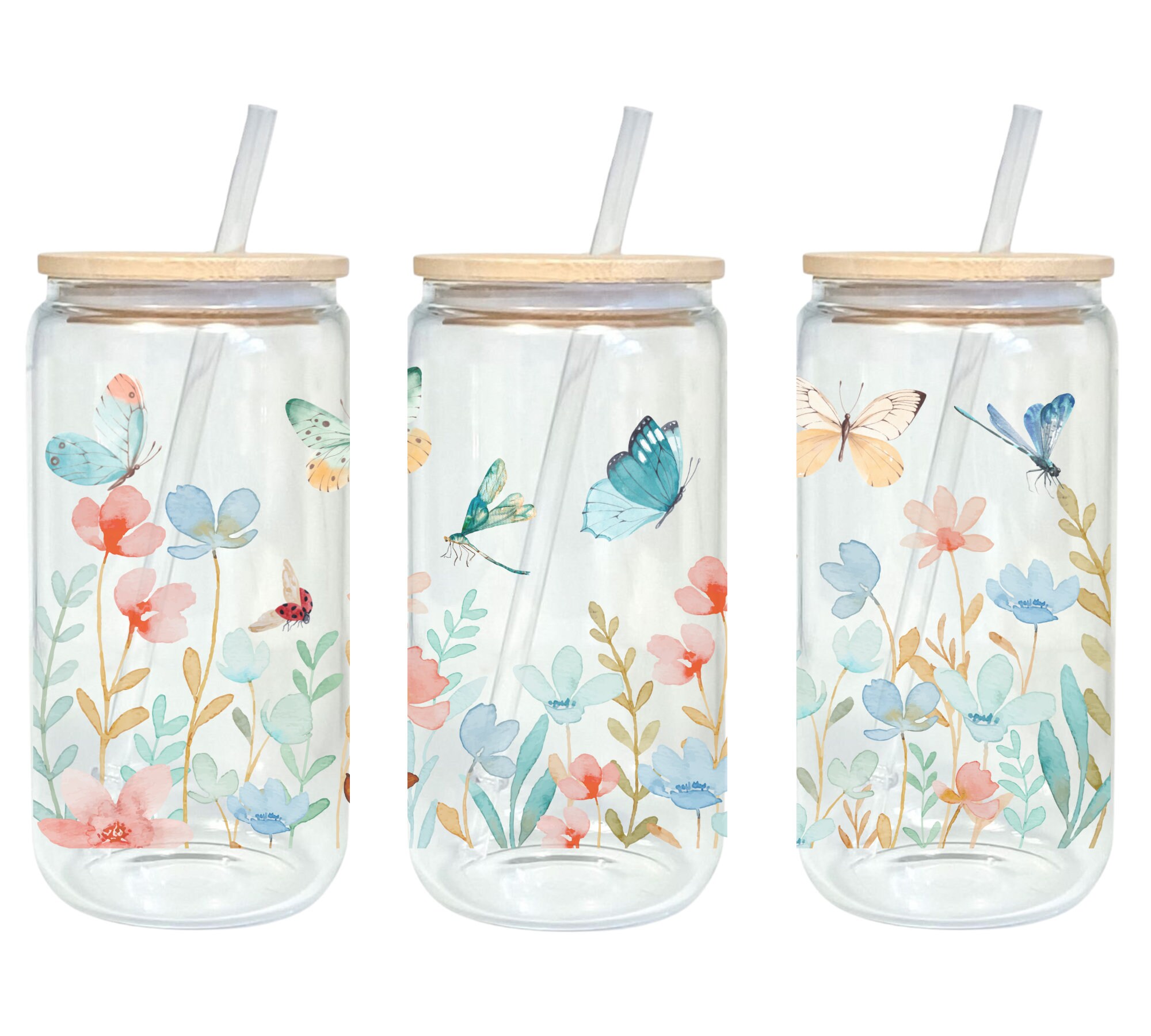 Flowers in the Meadow Aqua Dreams Design Digital File Download PNG and ...