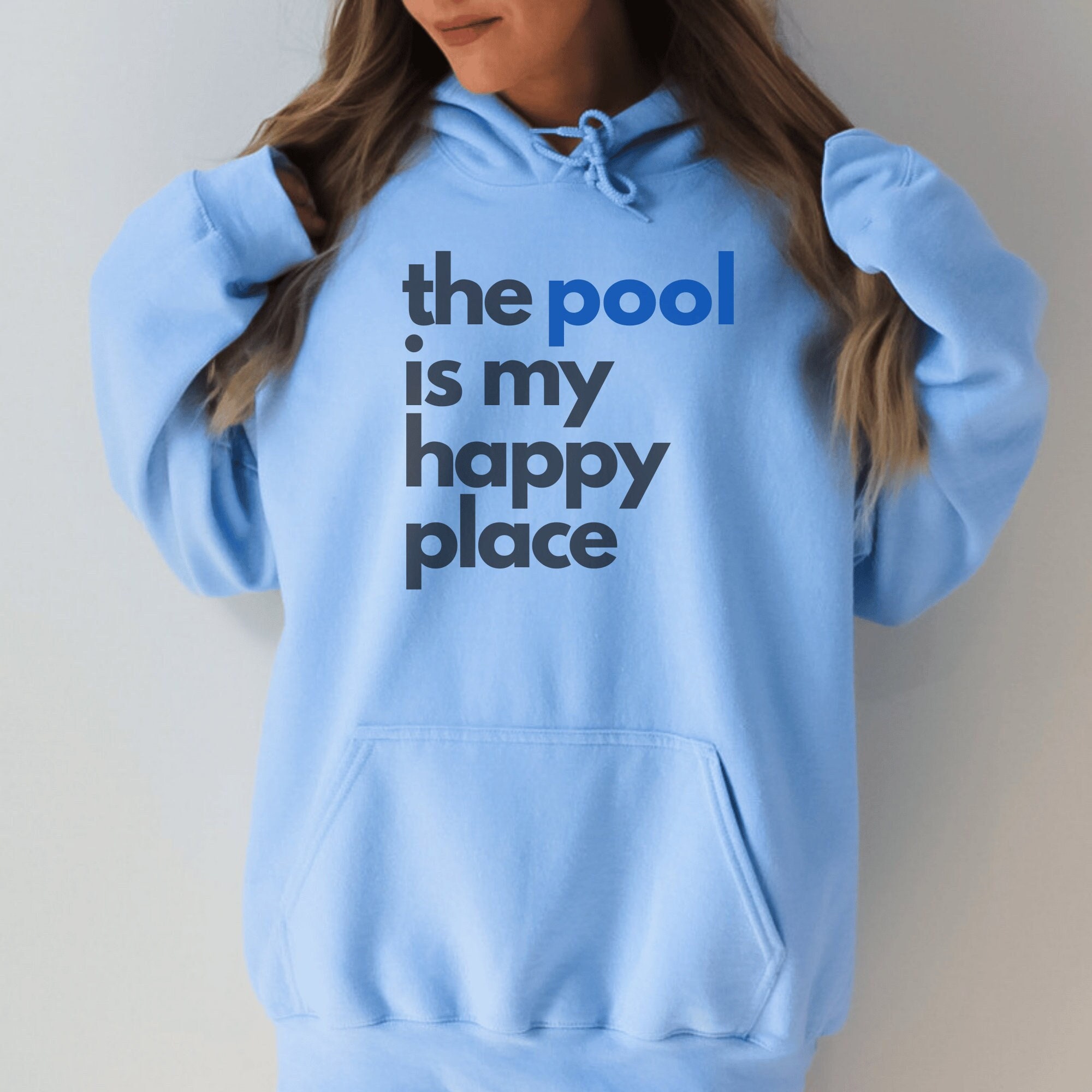 Pool Swimming Oversized Hoodie, Pool is My Happy Place, Swim Meet, Swim ...