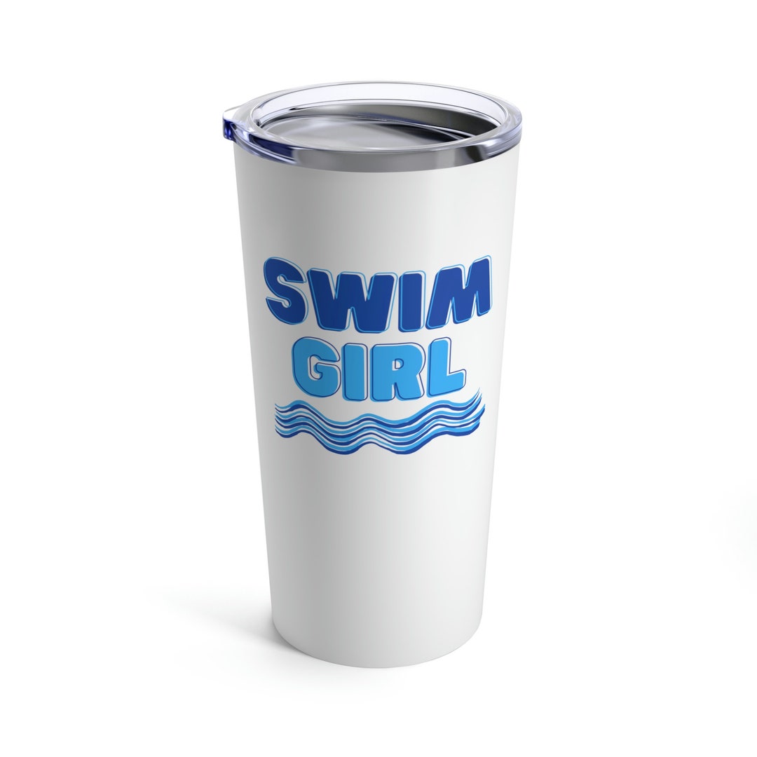 Swim Girl Tumbler 20oz, Swimming Mug, Modern Cute Swim Gift, Gift for ...