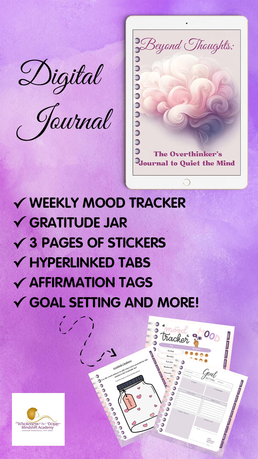 Digital Journal to Help You Stop Overthinking Journal Gift Digital ...