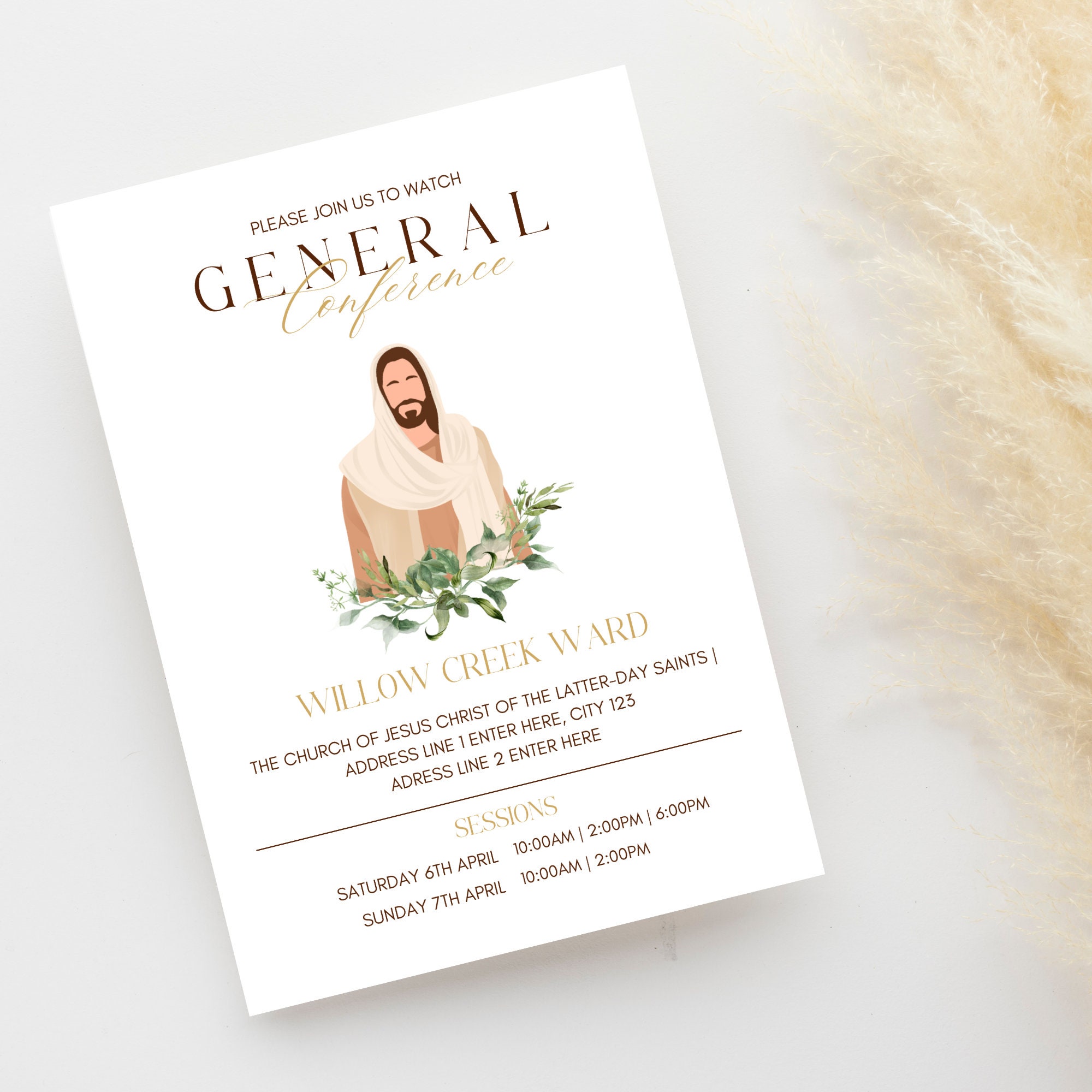 LDS General Conference Invitation Template - Lds Church General ...