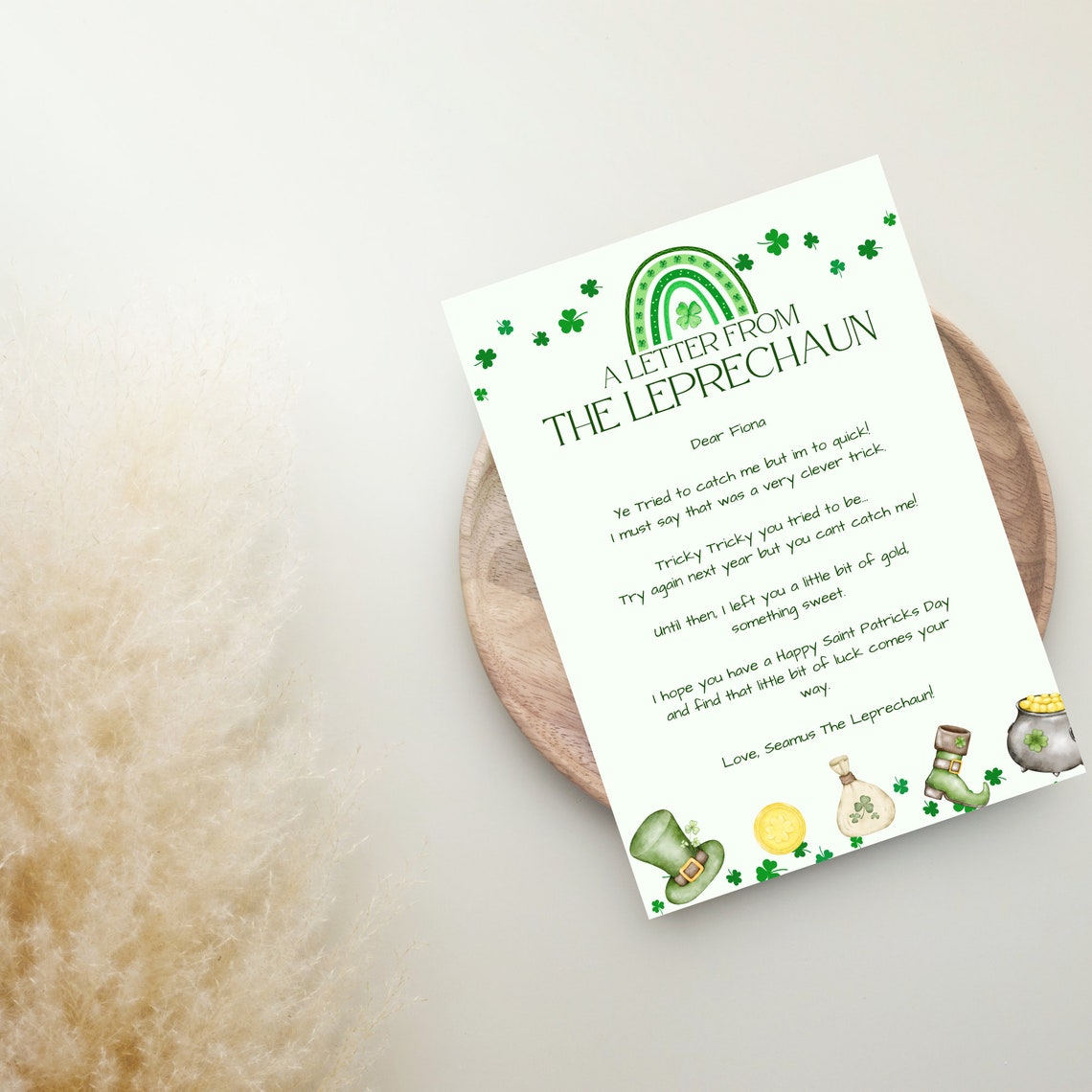 Leprechaun Letter Printable Template Editable Letter From Leprechaun ...