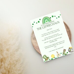 Leprechaun Letter Printable Template Editable Letter From Leprechaun ...