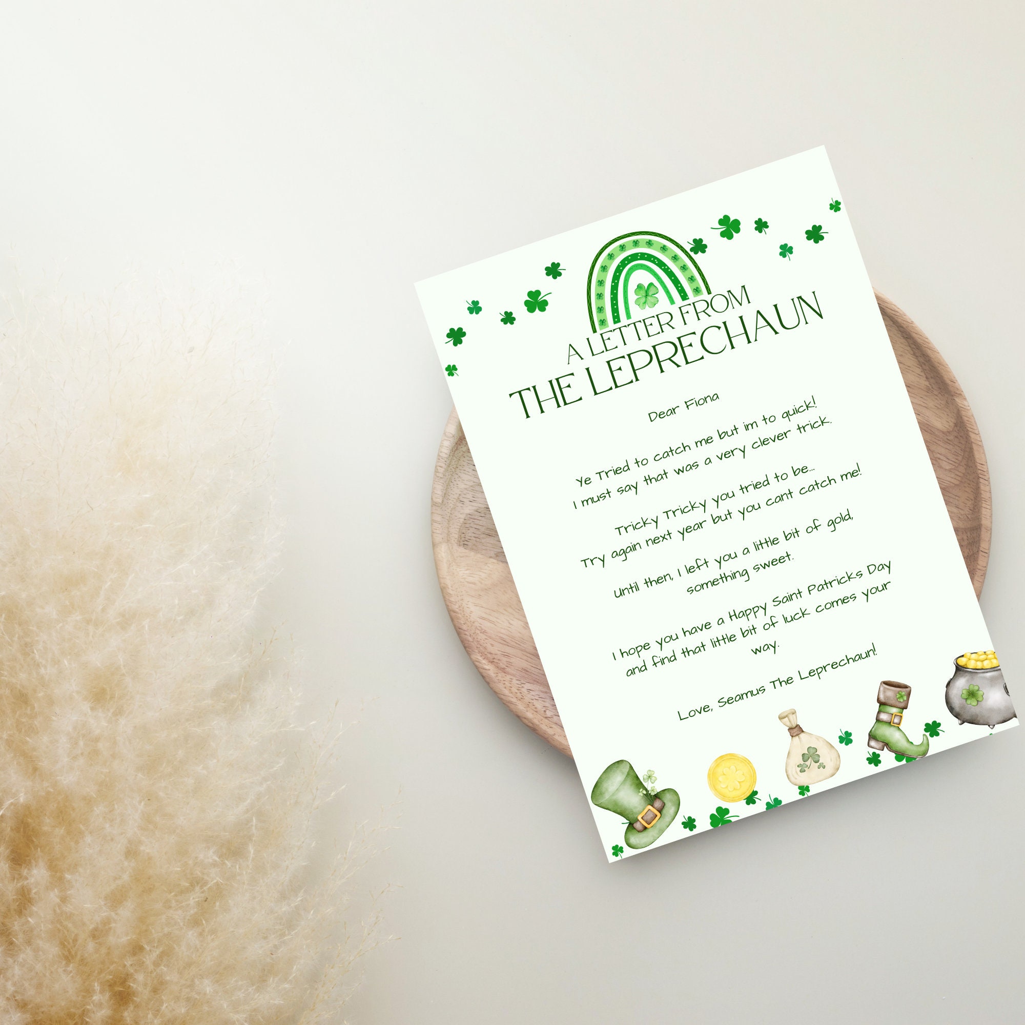 Leprechaun Letter Printable Template Editable Letter From Leprechaun ...