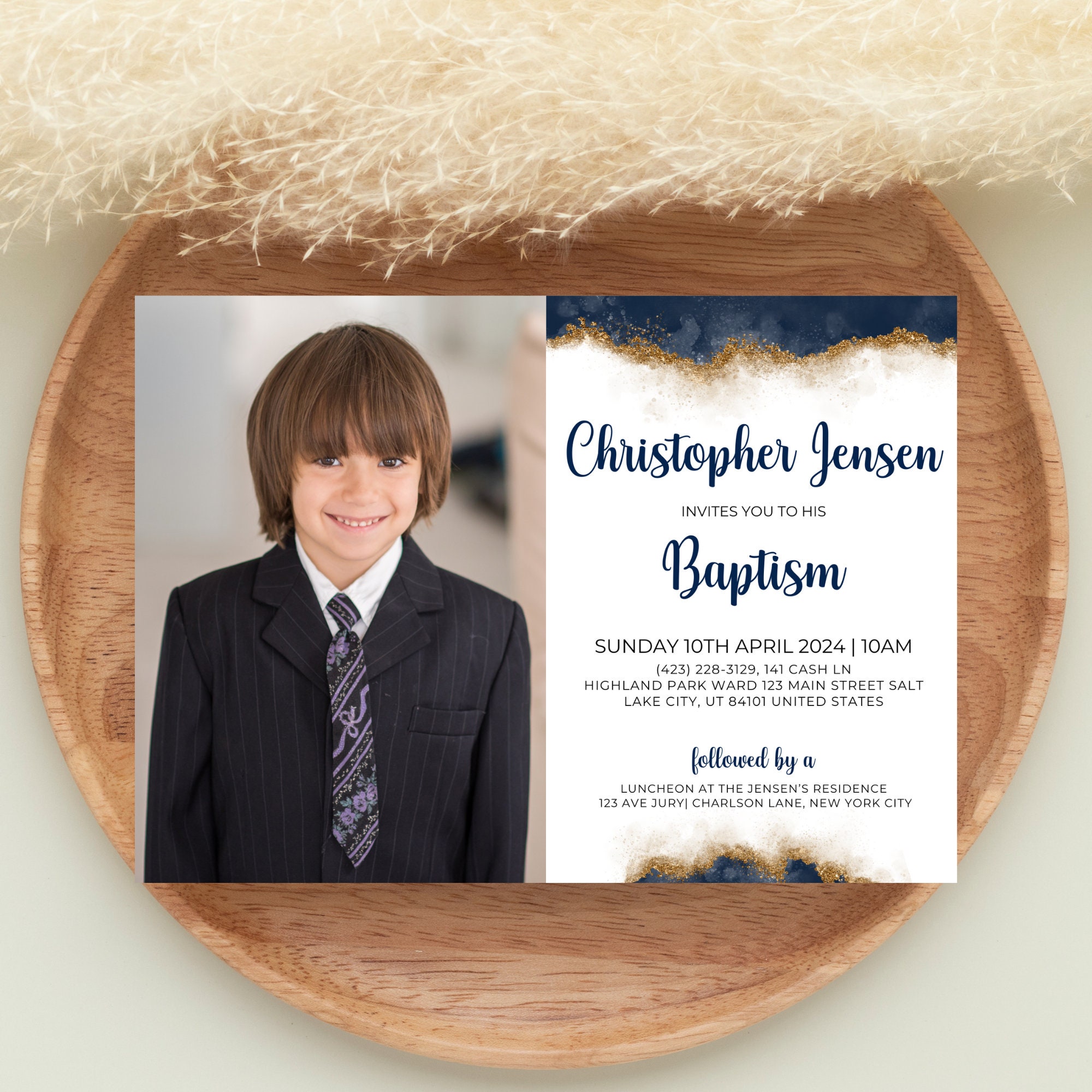LDS Baptism Invitation Editable Template Lds Baptism Invite, Baptism ...