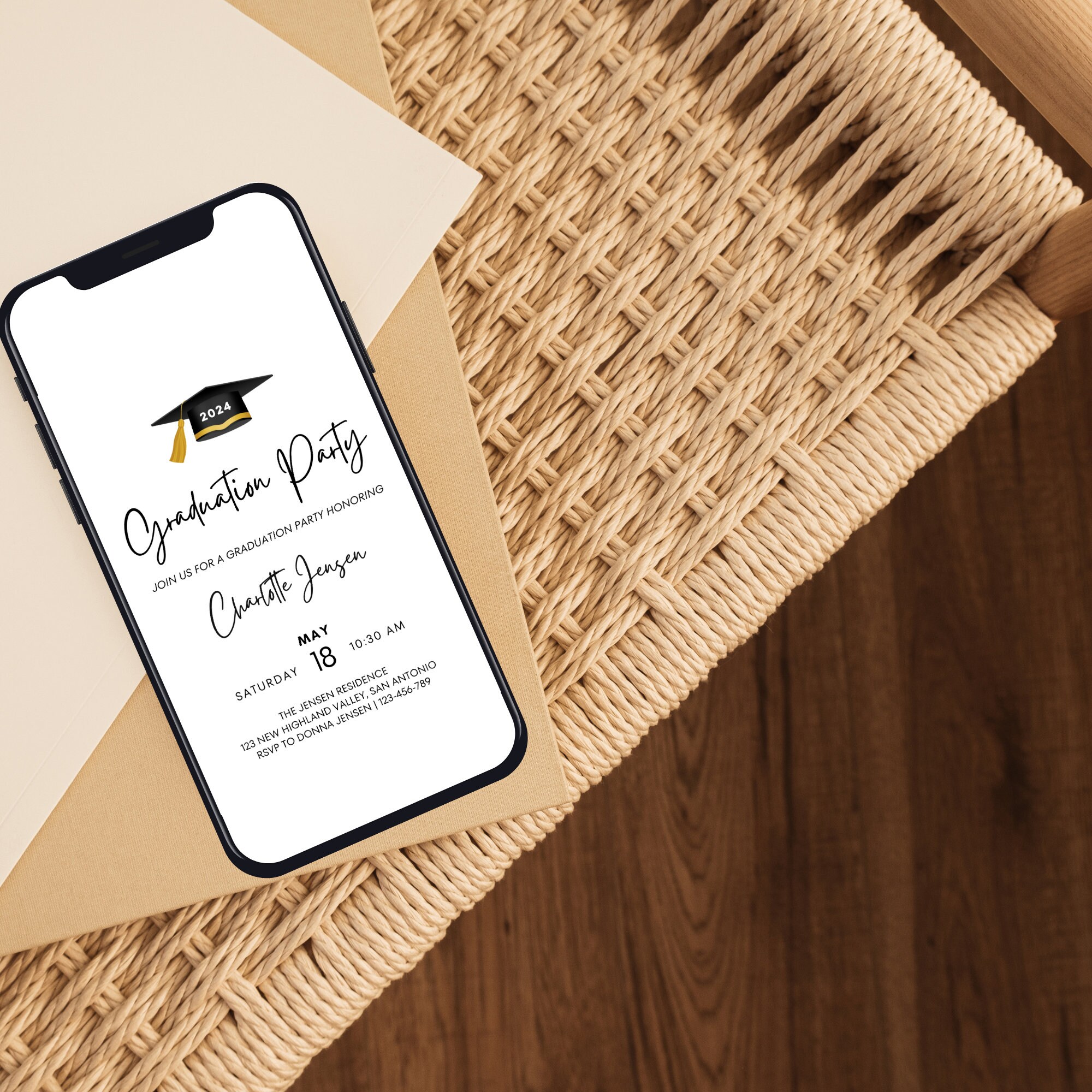 Minimalist Graduation Party Invitation Senior Announcement, Grad ...