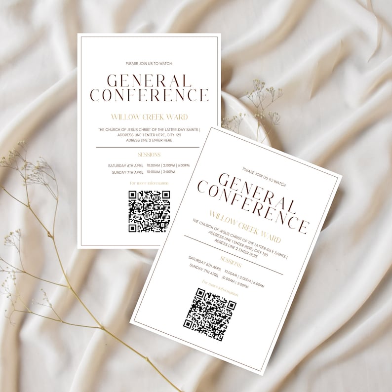 LDS General Conference Invitation Template - Lds Church General ...