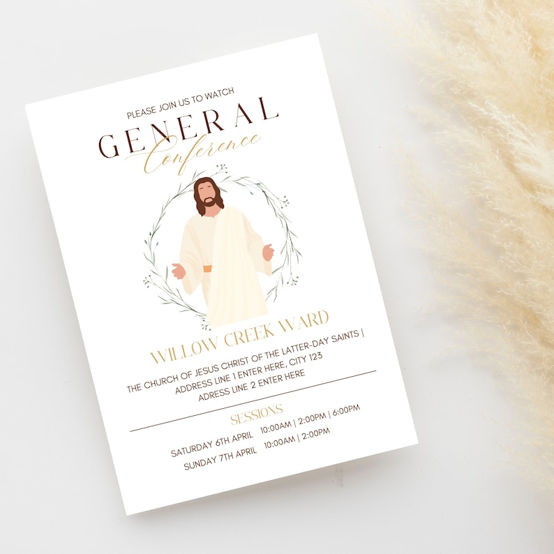 LDS General Conference Invitation Template - Lds Church General ...
