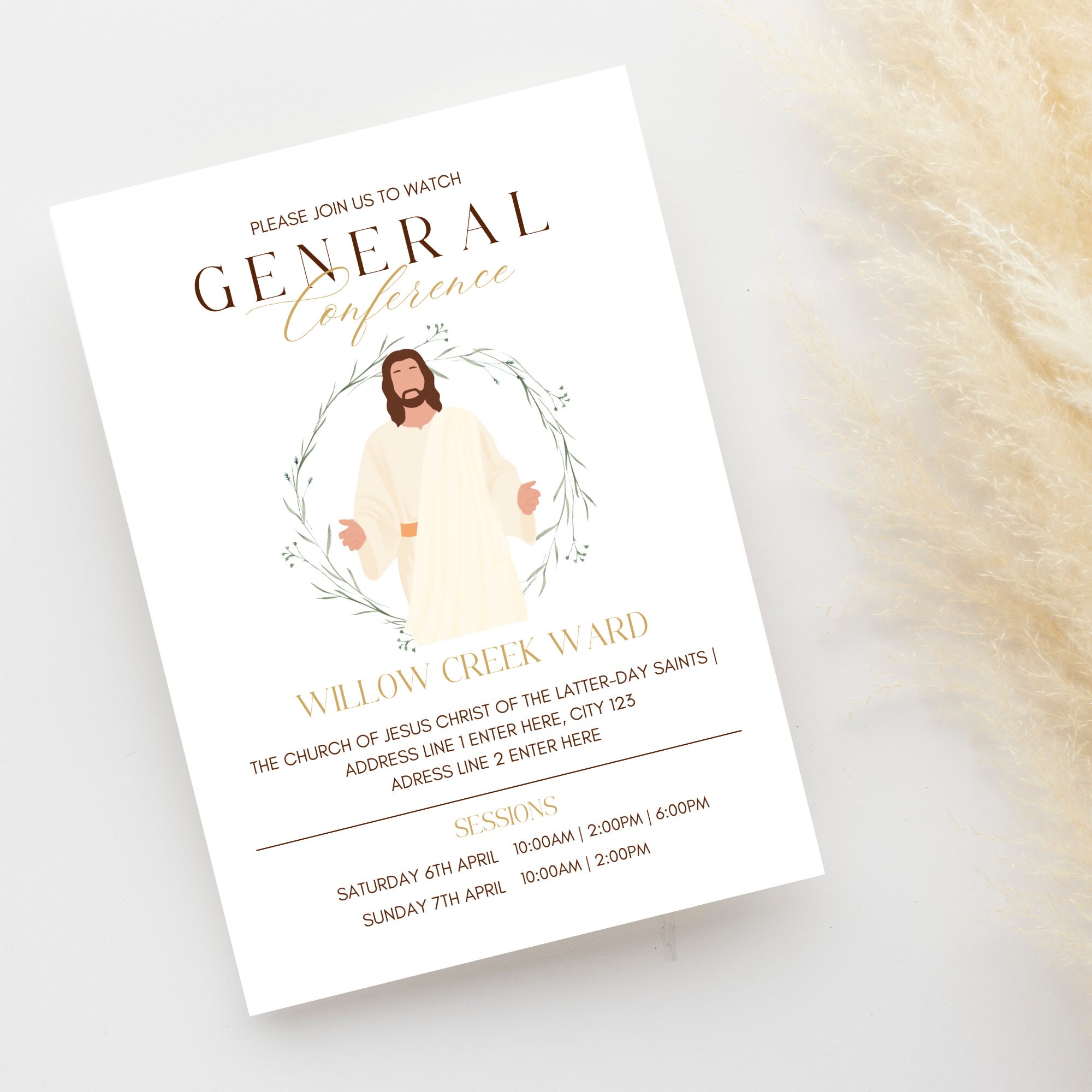 LDS General Conference Invitation Template - Lds Church General ...