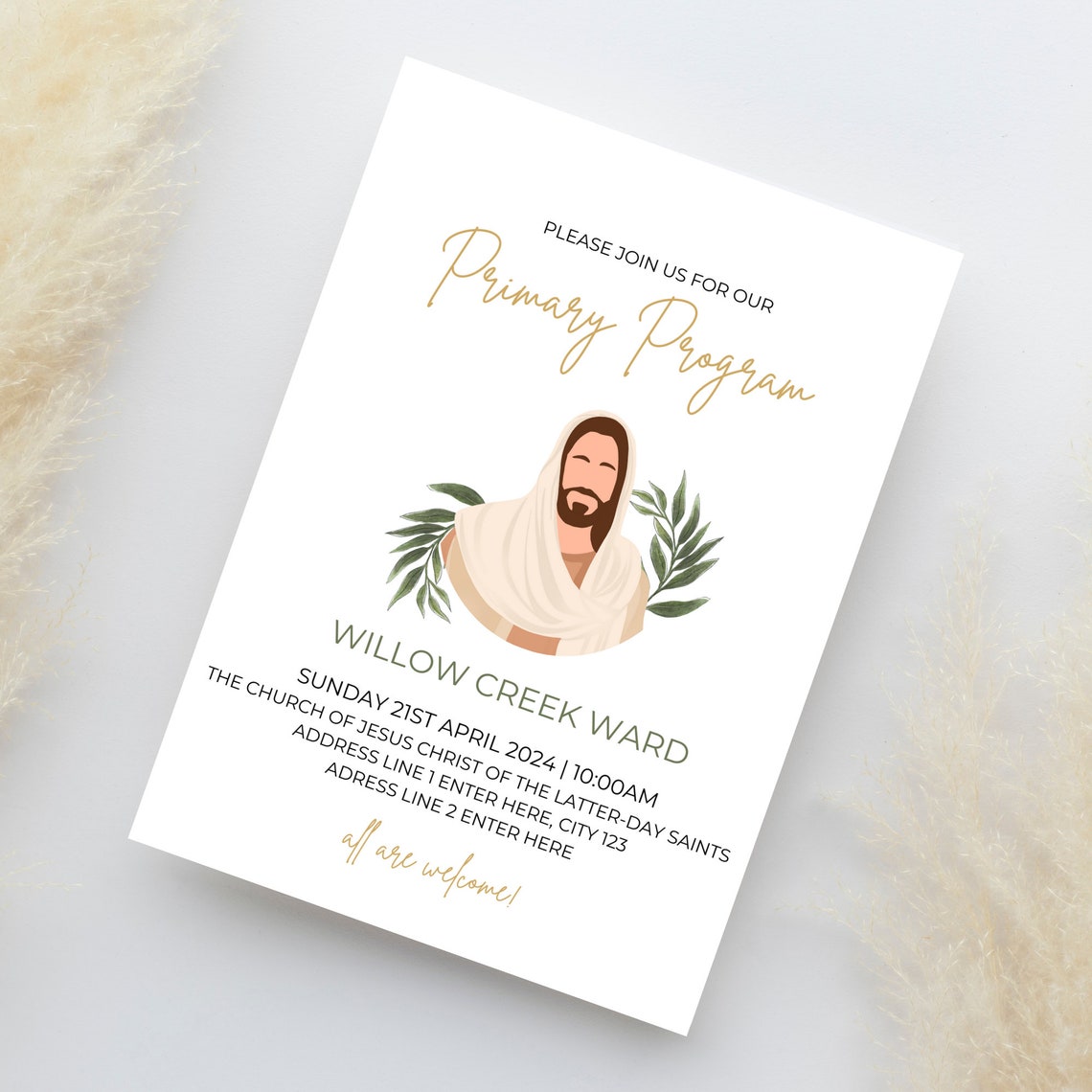 LDS Primary Program Invitation Template - Minimalistic, Primary Program ...
