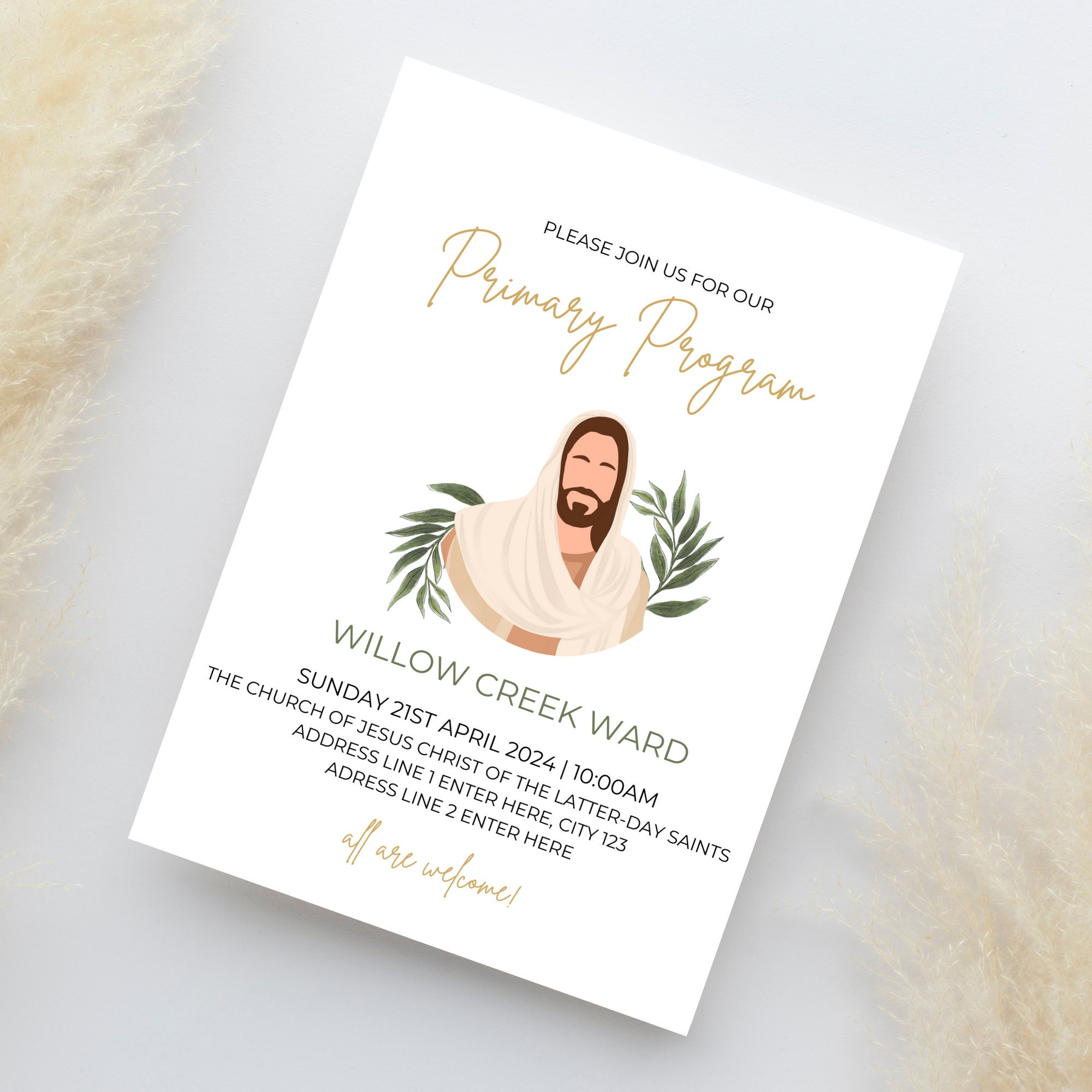 LDS Primary Program Invitation Template - Minimalistic, Primary Program ...