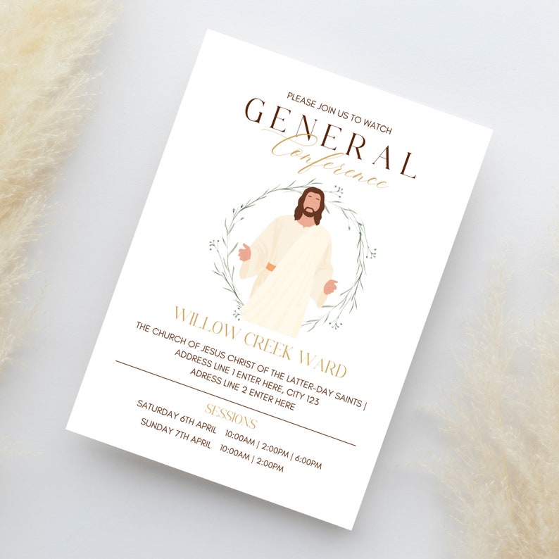 LDS General Conference Invitation Template - Lds Church General ...