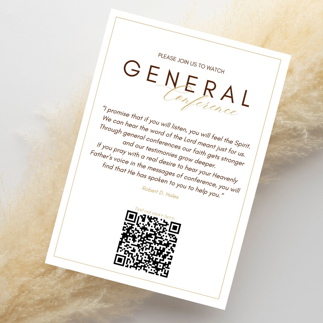 LDS General Conference Invitation Template, Lds Church General ...