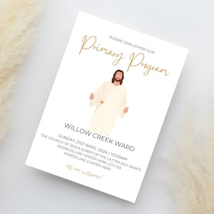 LDS Primary Program Invitation Template - Minimalistic, Primary Program ...