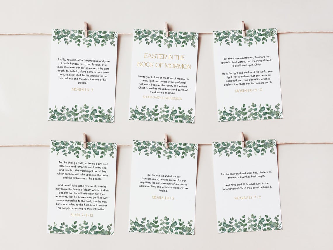LDS Easter in the Book of Mormon Cards - Printable Cards for Easter ...