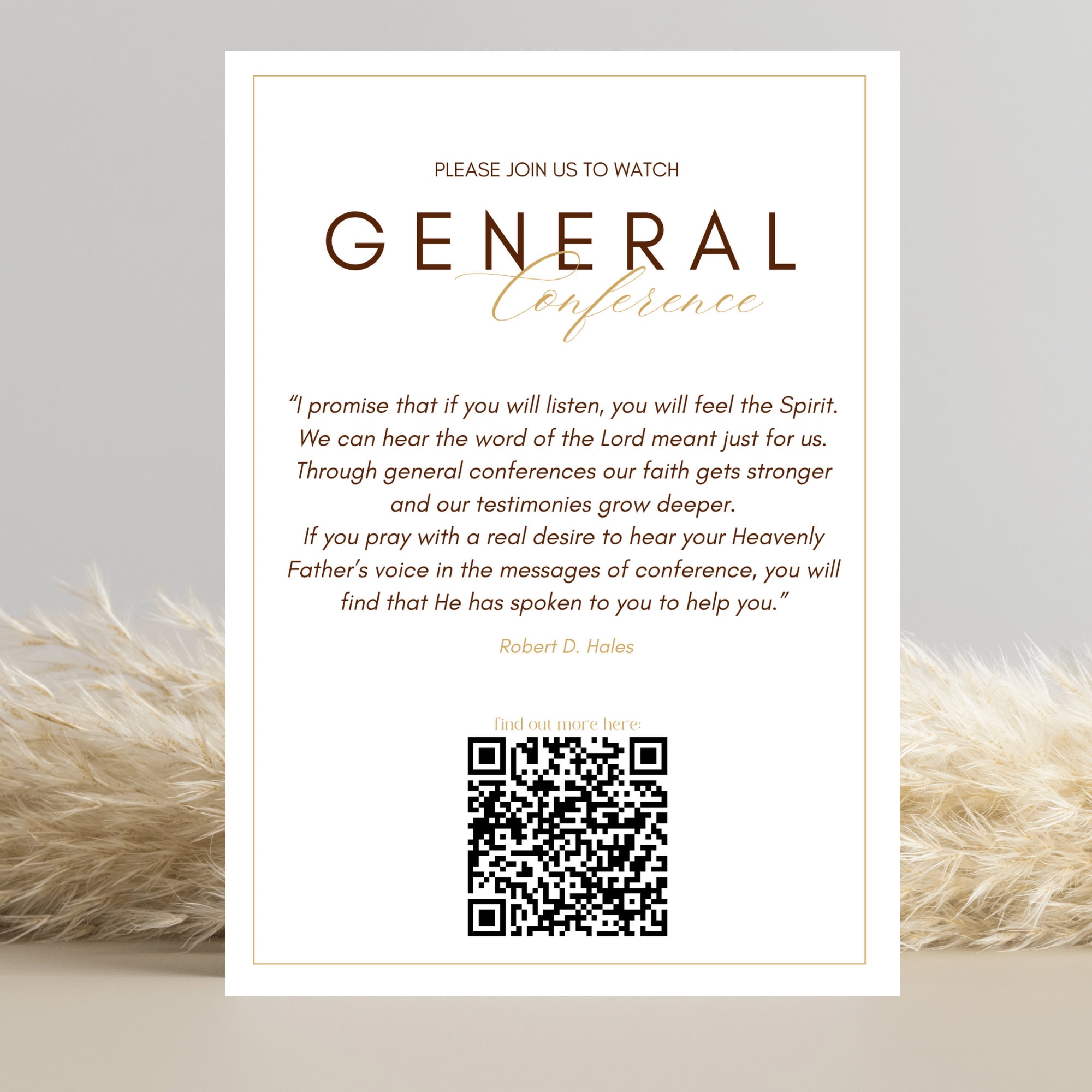 LDS General Conference Invitation Template, Lds Church General ...