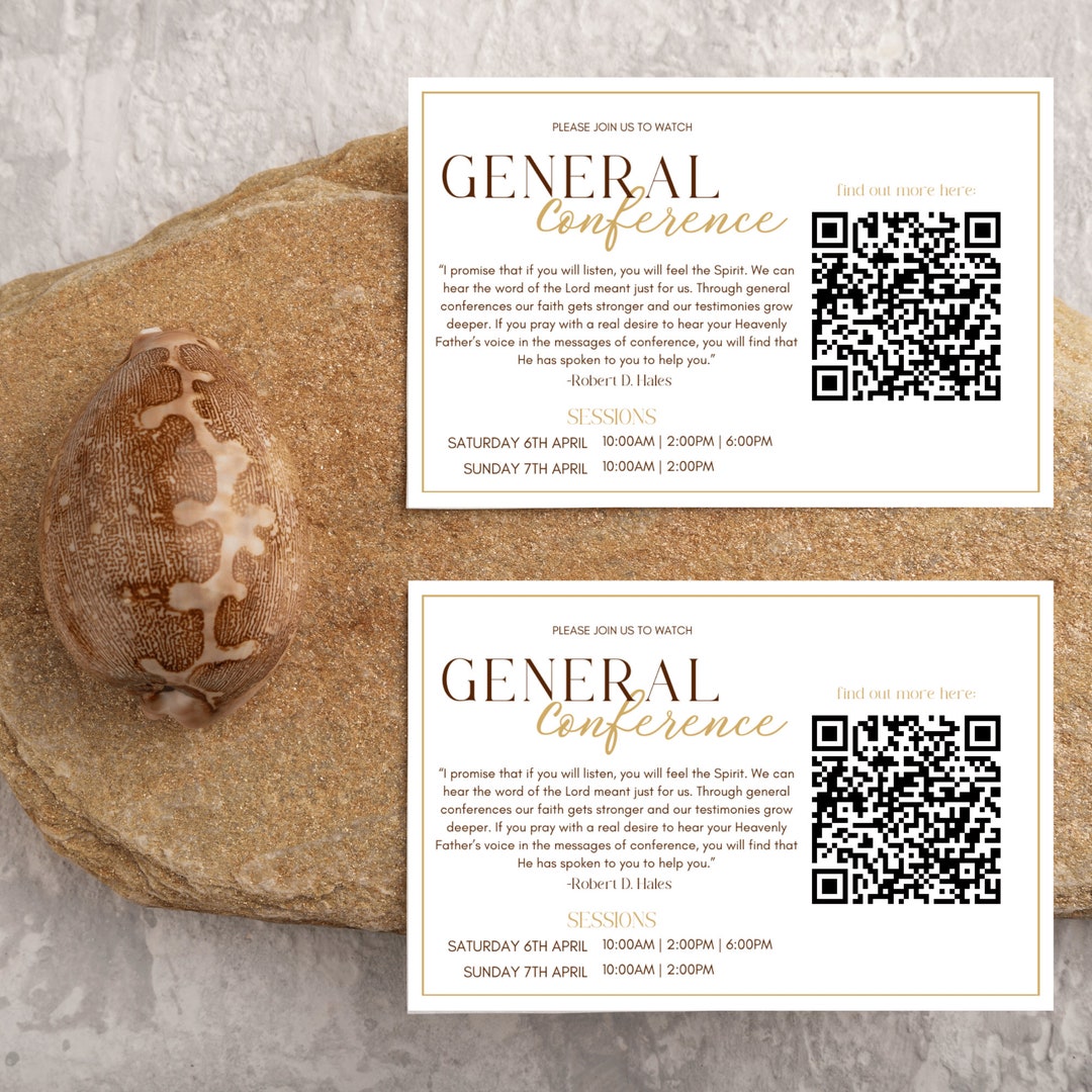 LDS General Conference Invitation Template Church Handout Instant ...