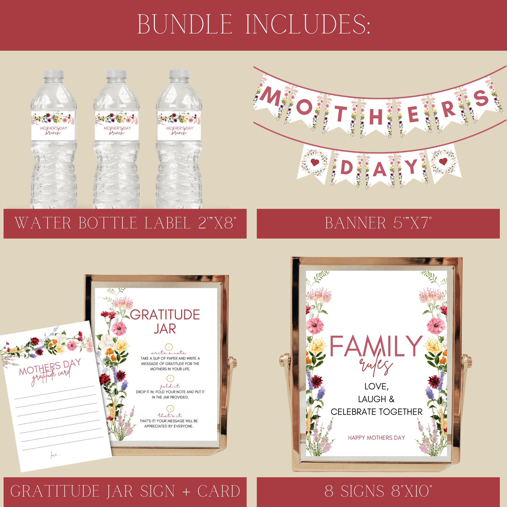 Wildflower Mothers Day Brunch Bundle - Wildflower Printable Games ...
