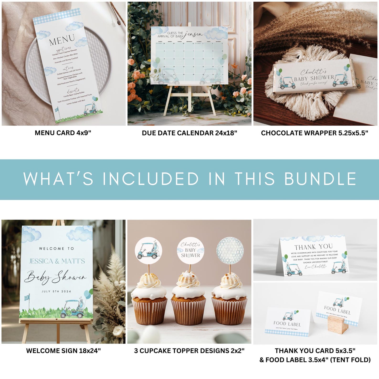Little Putter Baby Shower Bundle - Golf Baby Shower, Instant Download ...