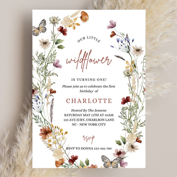 Wildflower Invite - Etsy
