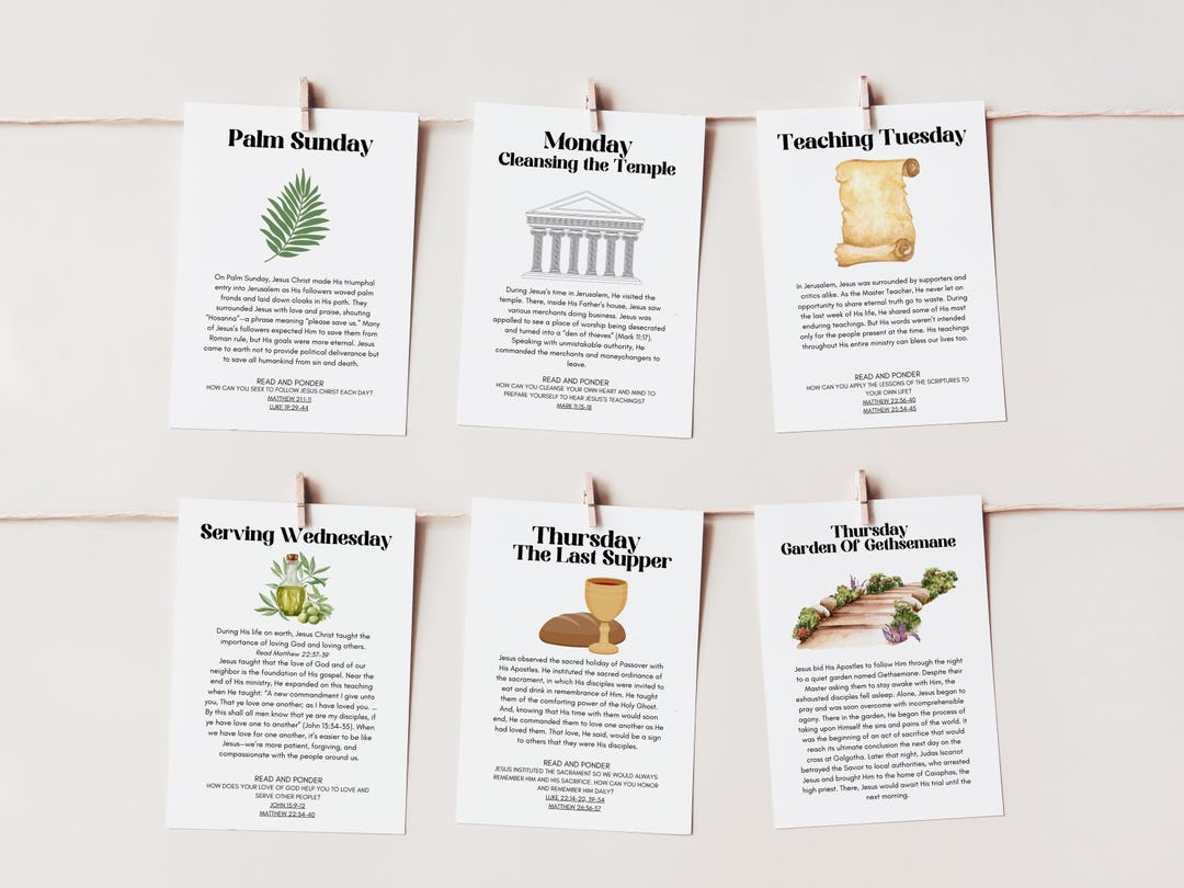 LDS Easter Holy Week Story Cards: Family Home Evening (printable) - Etsy