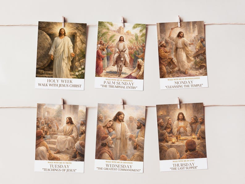 LDS Holy Week Story Cards - Walk With Jesus Christ, Easter Printable ...