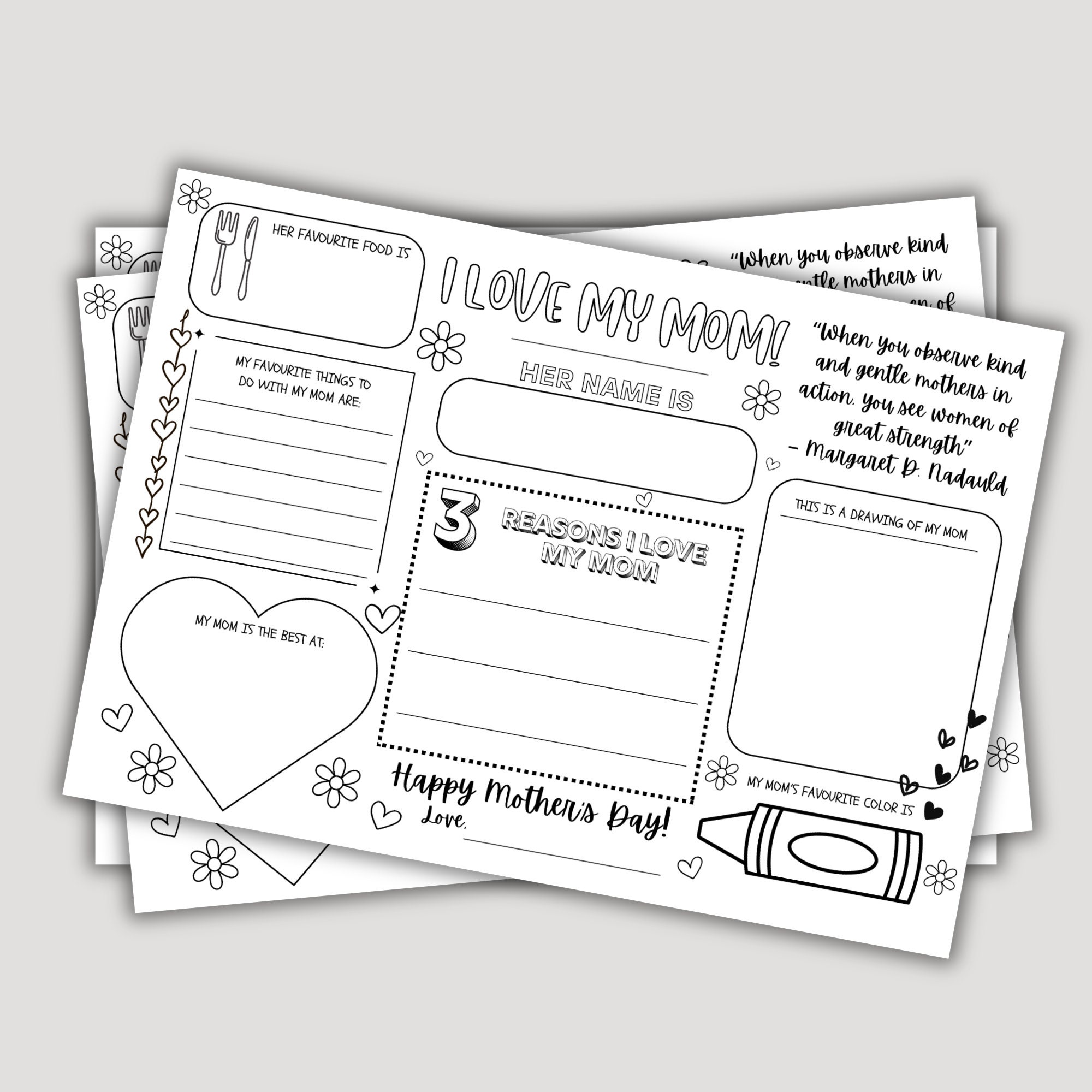 Lds Primary Mothers Day Worksheet Lds Activity Sheet Instant Download