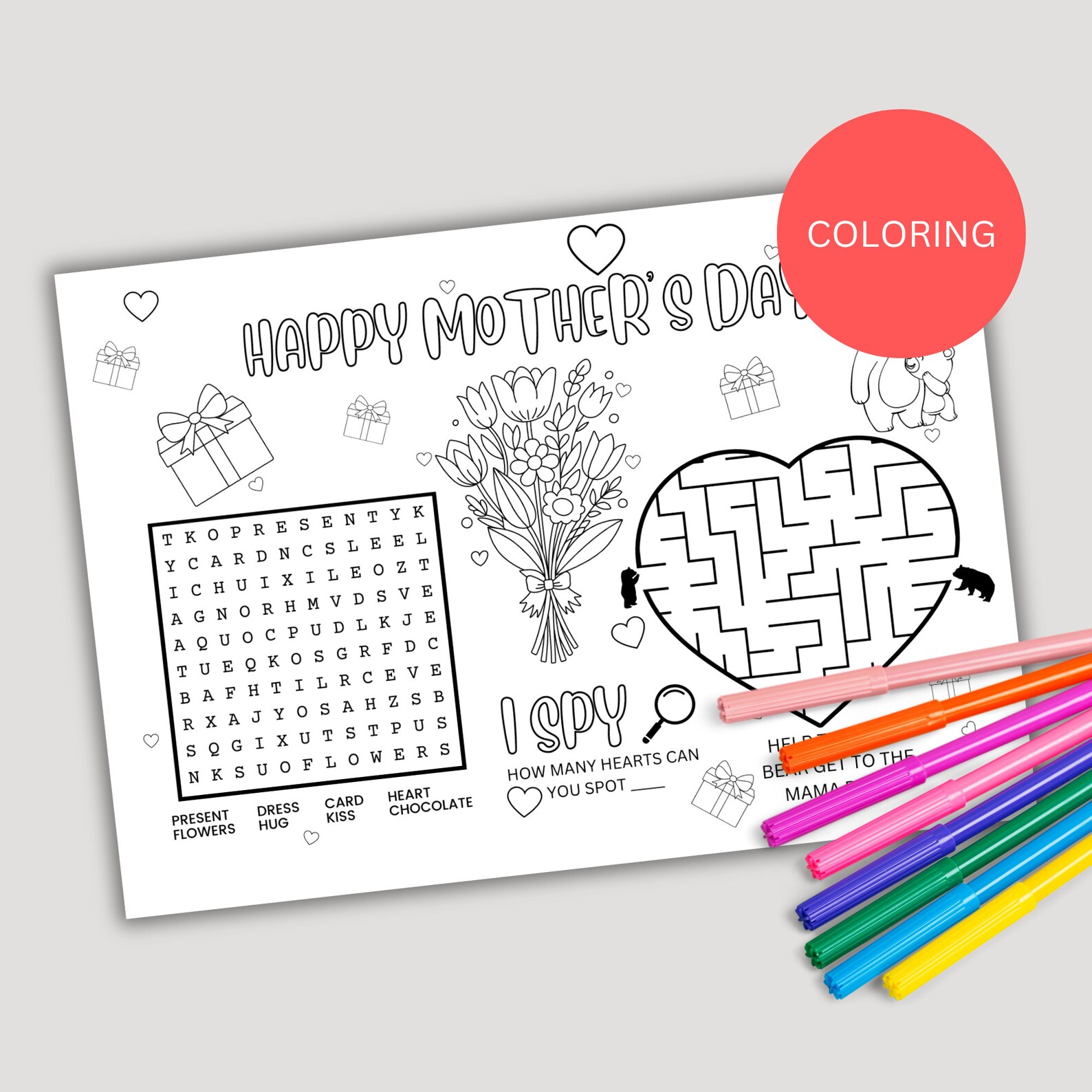 LDS Primary Mothers Day Activity Worksheet, Gift for Mum, Mothers Day ...