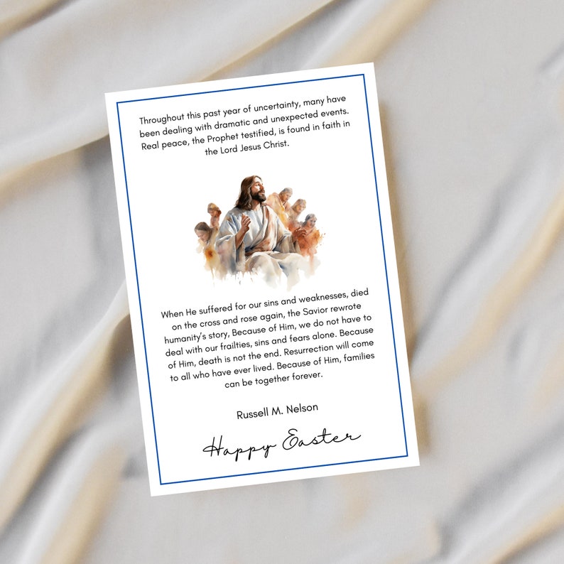 LDS Easter Printable, Easter Ministering Card, Easter Gift, Relief ...