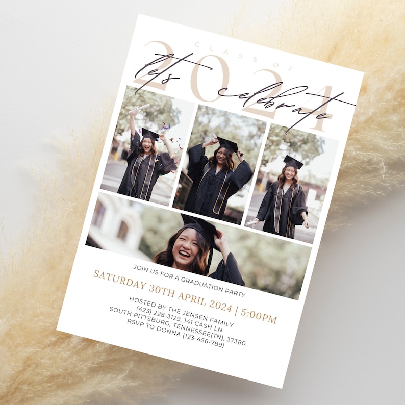 Graduation Party Invitation - Senior Announcement, Grad Announcement ...