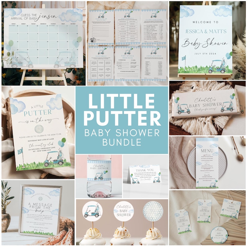 Little Putter Baby Shower Bundle - Golf Baby Shower, Instant Download ...