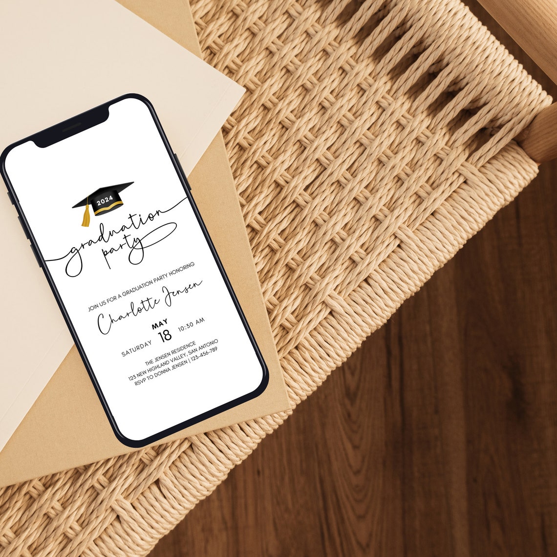 Minimalistic Graduation Party Invitation Senior Announcement, Grad ...