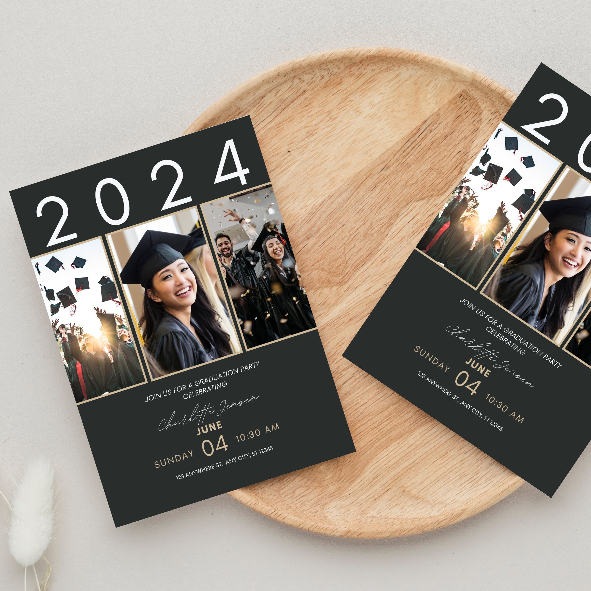 Minimalist Graduation Party Invitation Senior Announcement, Grad ...