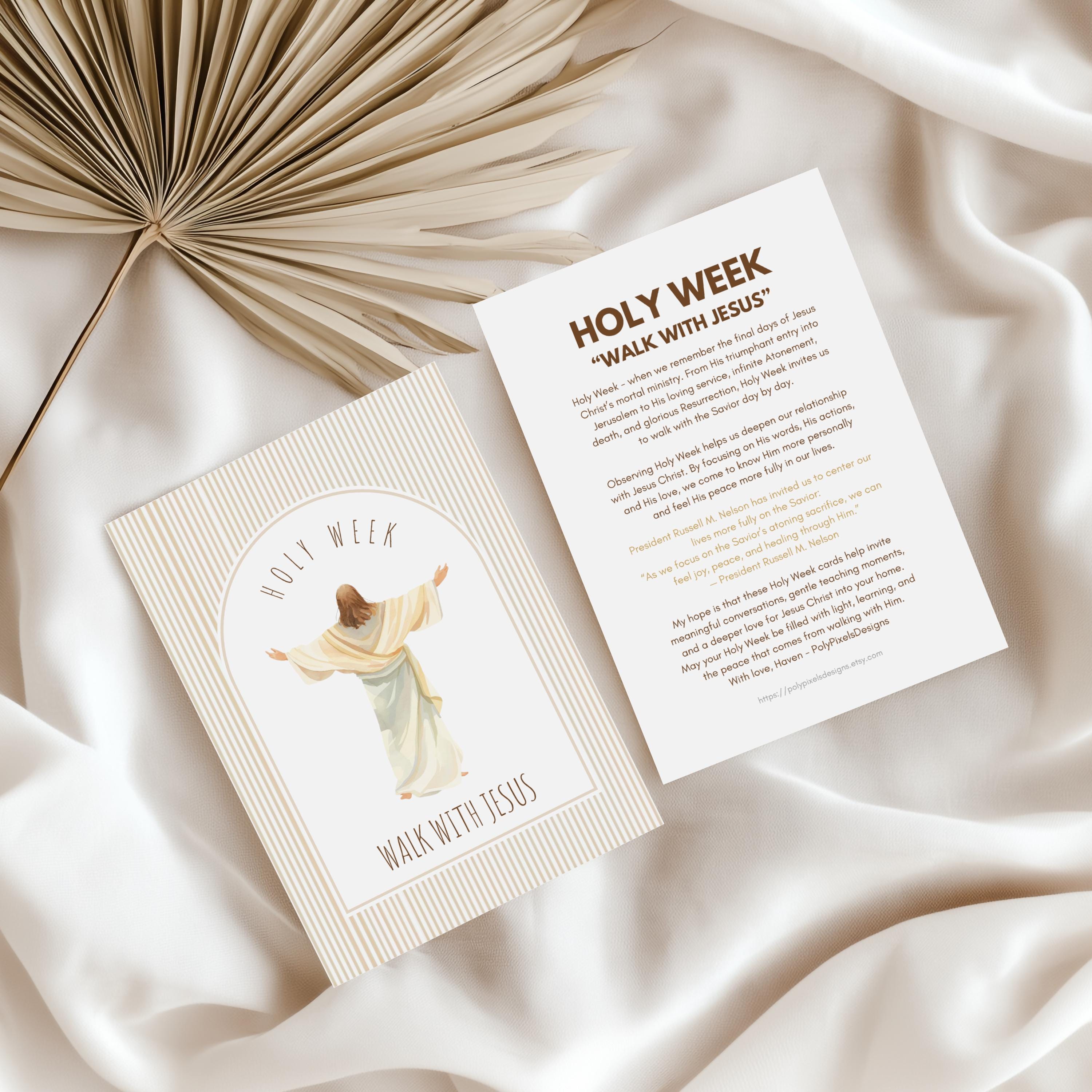 LDS Holy Week Story Cards, Christ-centered Easter Printable for ...
