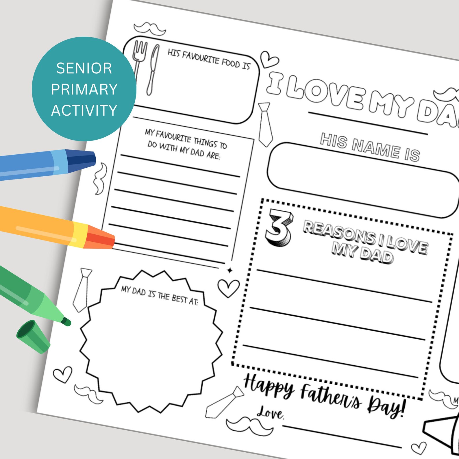 LDS Primary Fathers Day Worksheet, Lds Activity Sheet, Instant Download ...