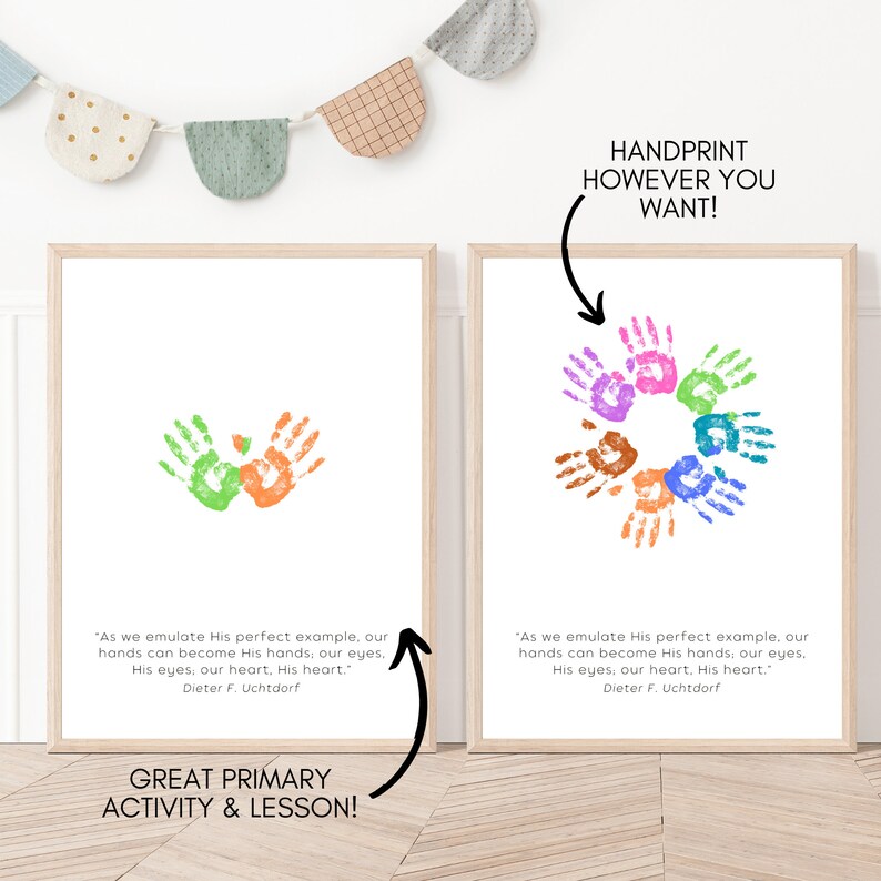 LDS Handprint Primary Activity - General Conference, Coloring Poster ...