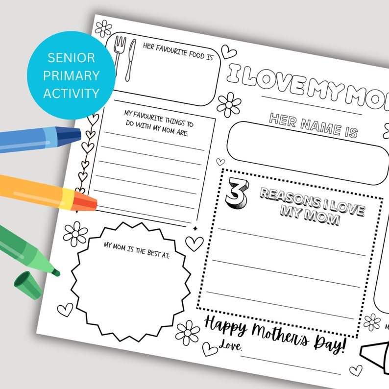 LDS Primary Mothers Day Worksheet, Lds Activity Sheet, Instant Download ...
