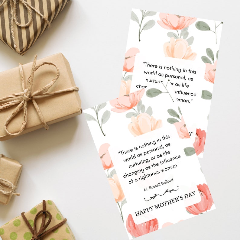 Lds Mothers Day Printable Mothers Day Ministering Card Mothers Day