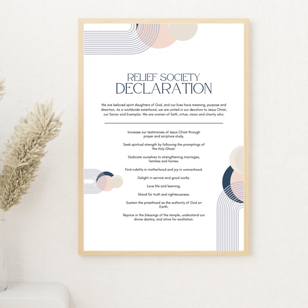 Relief Society Declaration | Relief Society Declaration Printable ...