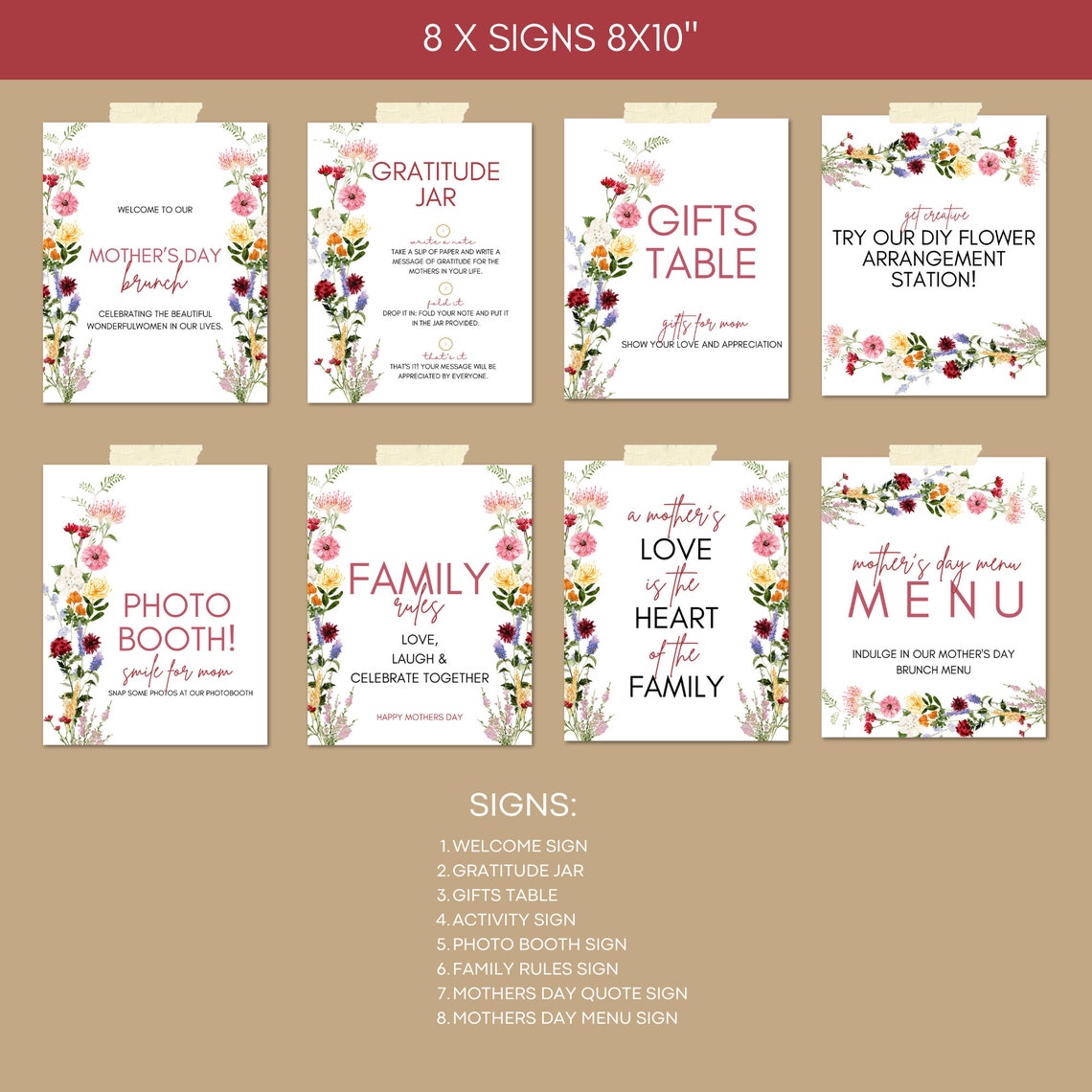 Wildflower Mothers Day Brunch Bundle - Wildflower Printable Games ...